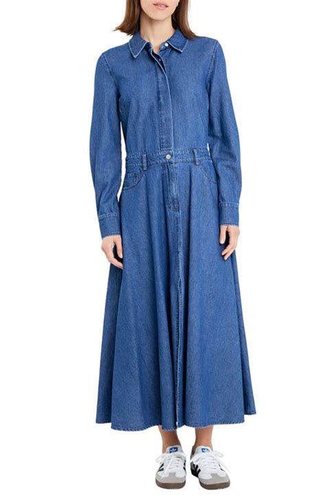 Womens Long Sleeve Denim Dresses Nordstrom