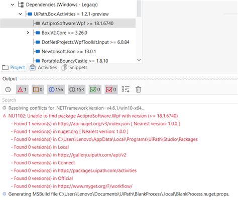 UiPath Workday Activities Package Unable To Find Package