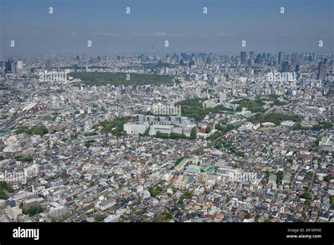 Aerial Shot Of Ikenoue Station From The West Towards Komaba Todai