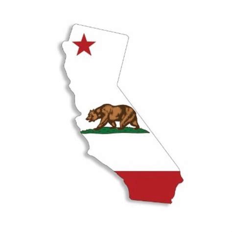 California State Bear Flag Vinyl Sticker Planet Nugg
