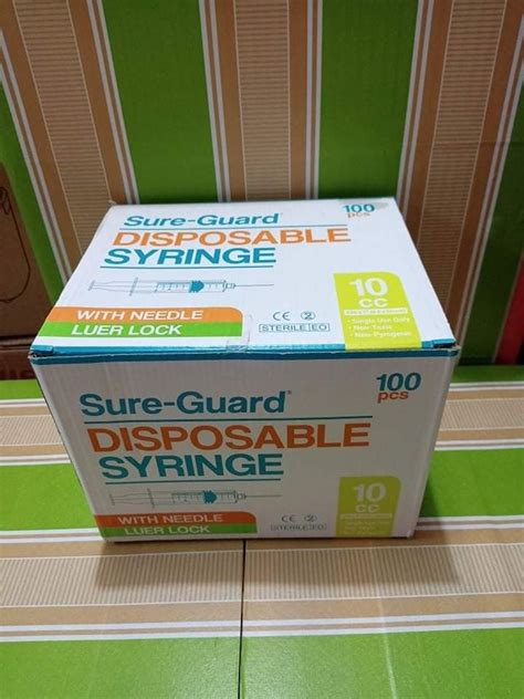 10cc Sureguard Disposable Syringe 100pcs Health And Nutrition Medical