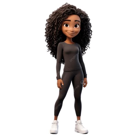 Cute Cartoon Black Girl With Long Hair Cute Clipart Cartoon Clipart