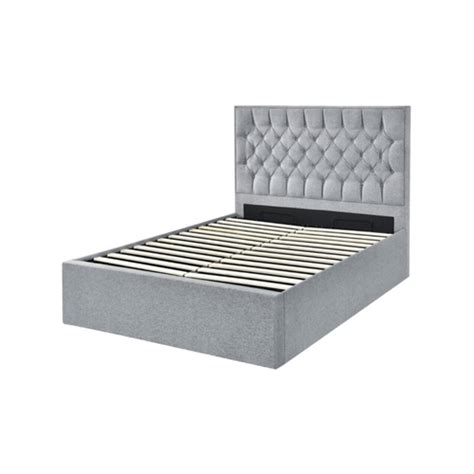 William Gas Lift Bed Double Oshi Standard Fabric Color Pebble Bunnings Australia