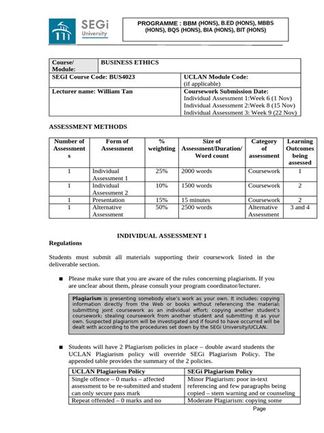 Sept2021 Ethics Assessment Pdf Plagiarism Business Ethics