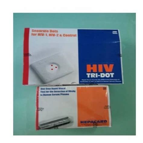Hiv Tri Dot Test Kit Number Of Reactions Preps Kit 100 Kits At Rs 58