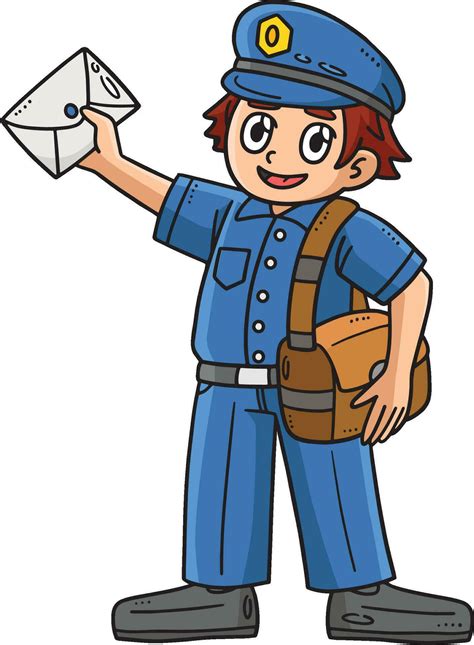 Postman Cartoon Colored Clipart Illustration 26758897 Vector Art At