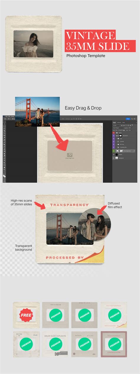 Sparklestock Vintage 35mm Slide Photoshop Template By Sparklestockofficial On Deviantart
