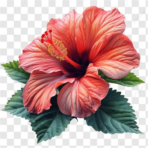 Flower Of Hibiscus Isolated On White Background With Clipping Path