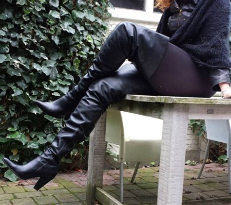 Thigh High Boots With Heel Scrolller