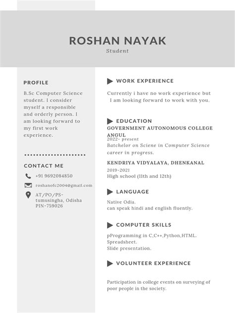 roshan resume pdf