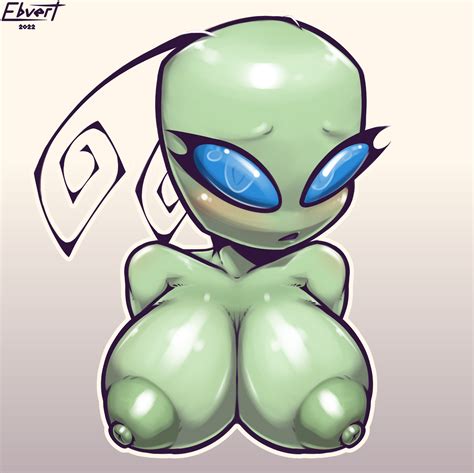 Rule 34 Alien Blue Eyes Breasts Bust Digitigrade Legs Ebvert Female