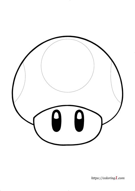 Mario Coloring Pages Mushroom