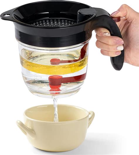 Fat Separator With Bottom Release 4 Cup Gravy Separator With Scale 1