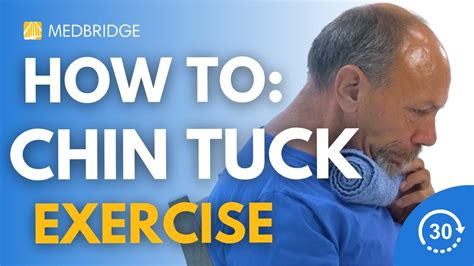 How To Do A Chin Tuck Against Resistance With Towel Exercise Patient