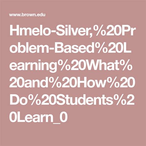 9 Problem Based Learning Ideas Problem Based Learning Learning