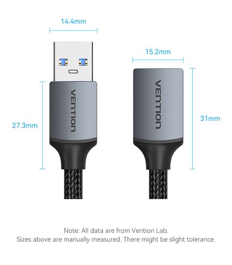 Vention Extension Cable Usb 30 Type A Male To Type A Female Extender Data Cord Super Speed For
