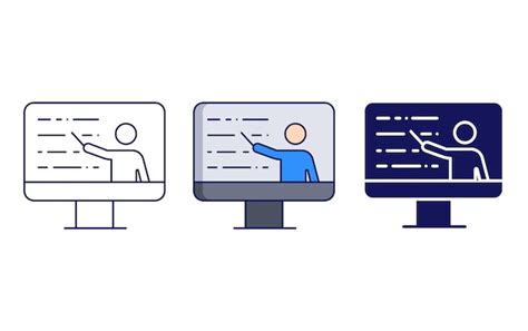 Premium Vector Online Teaching Vector Icon