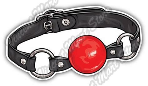 Ball Gag Bdsm Sex Roleplay Dominant Erotic Car Bumper Vinyl Sticker