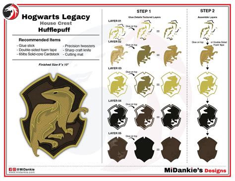 Hogwarts Legacy Hufflepuff House Crest Midankies Designs