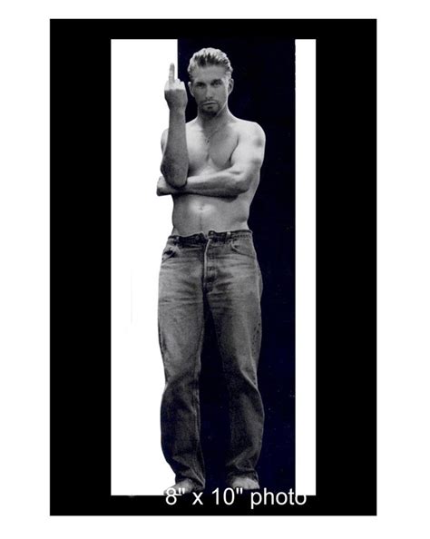 Stephen Baldwin Shirtless Barechested Beefcake Finger Flip Bird Photo