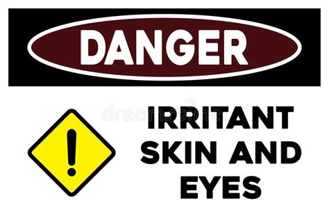 Irritant Skin And Eyes Warning Sign Stock Illustration Illustration