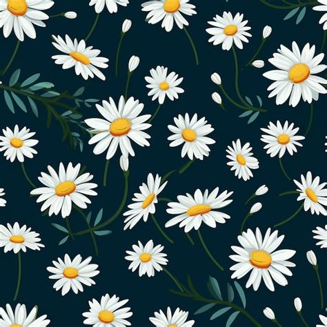Premium Ai Image Daisy Dance Floral Pattern