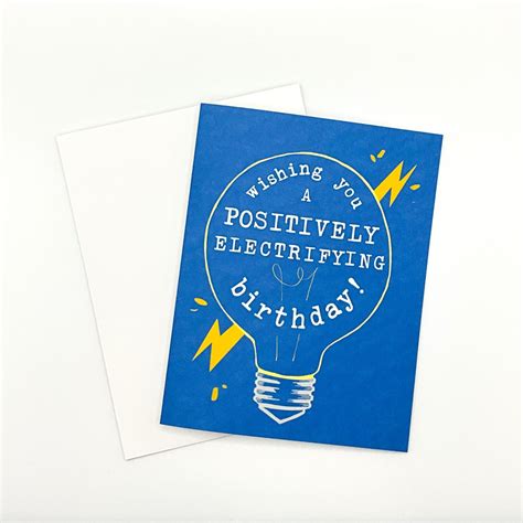 Electrical Engineer Birthday Card “wishing You A Positively