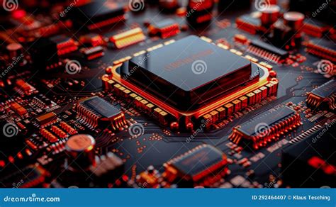 Multilayer Motherboard Hosts Microchips And Controllers Powering Next