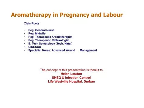 Ppt Aromatherapy In Pregnancy And Labour Powerpoint Presentation
