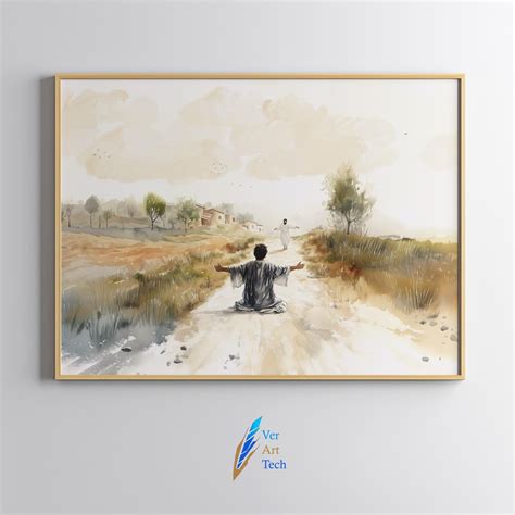 Prodigal Son Parable Luke 15 11 32 Jesus Christ Art Bible Verse Wall