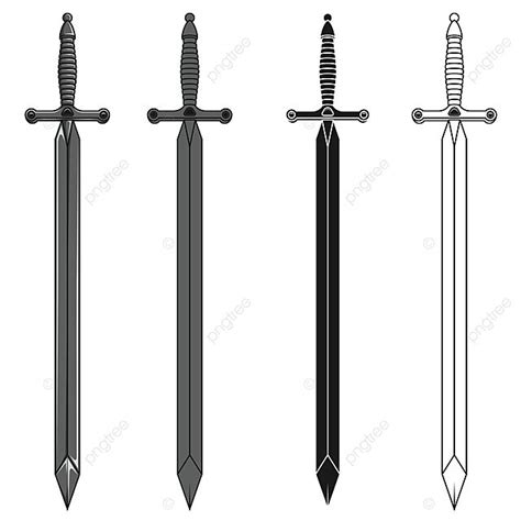 Medieval Sword Vector Design Lunge Excalibur Kill Vector Lunge