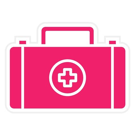 Estilo Del Icono Del Kit Médico Vector Premium