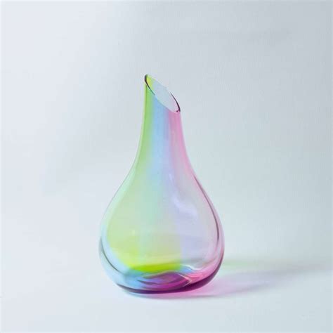 Aurora Karaffel Blå Grønn Og Rosa Lofoten Glass Workshop And Gallery