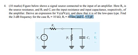 solved figure below shows a signal source connected to the