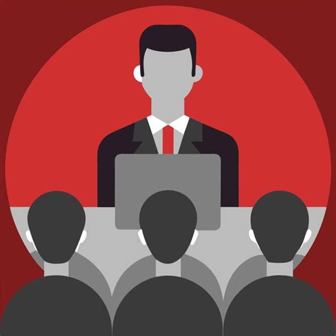 Technology Concept Flat Vector Style Illustration Featuring Seminar