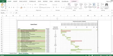 Gantt Chart Template For B2b Mobile Application Development And Project