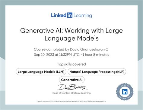 David Gnanasekaran C On Linkedin Certificate Of Completion