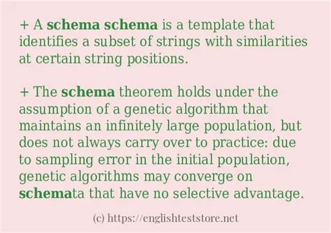 Schema Example Sentences Englishteststore Blog