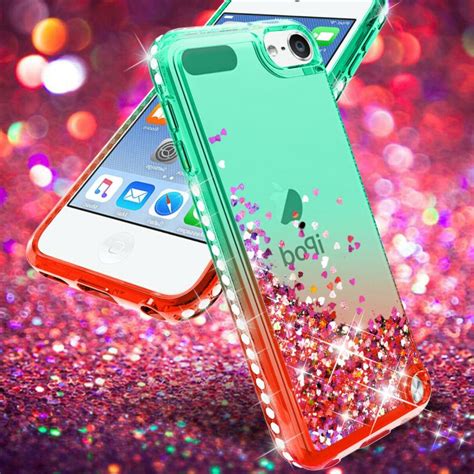 For Ipod Touch 5 Liquid Glitter Shockproof Diamond