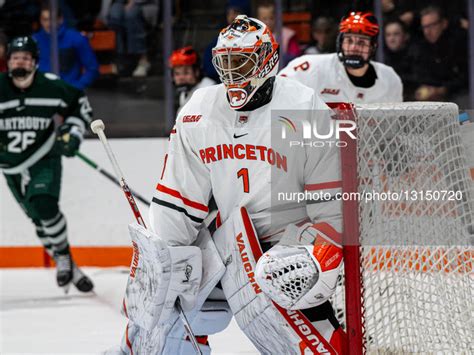 Arthur Smith Jr Of The Princeton Tigers Plays In Goal Durin