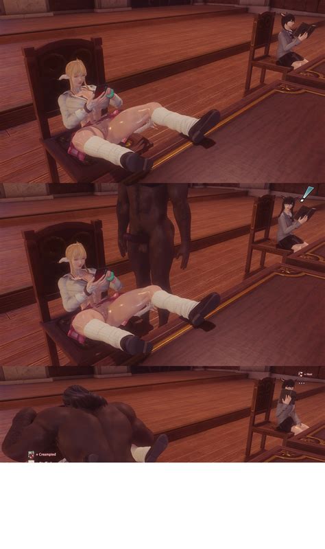 Rule 34 1boy 2girls 3d Altergheist Au Ra Big Breasts Black Hair