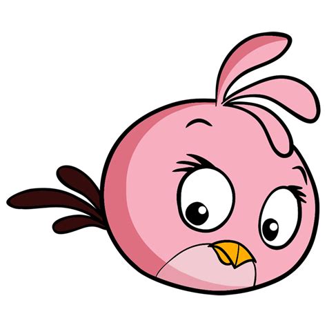 How To Draw A Pink Bird Angry Birds Pink Bird Step By Step Drawing