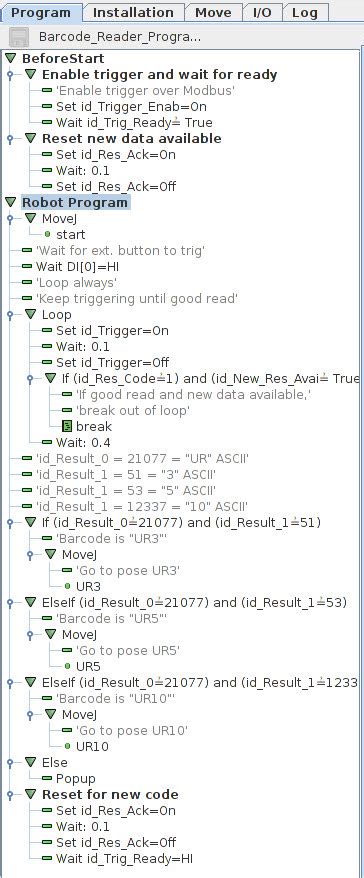 Using A Barcode Reader With The Robot