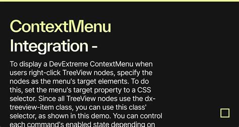 ContextMenu Integration DevExtreme Tree View Codesandbox