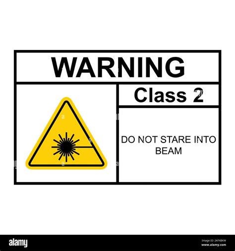 Laser Radiation Danger Class 2 Label Icon Safety Information Symbol