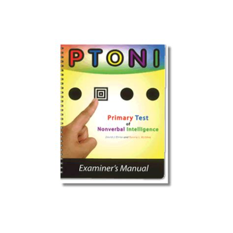 Primary Test Of Nonverbal Intelligence Ptoni Psy Systems And Primary Test Of Nonverbal Intelligence Ptoni Psy Systems And