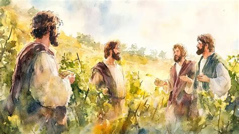 The Parable Of The Vineyard Workers Jesus Telling The Parable Of The
