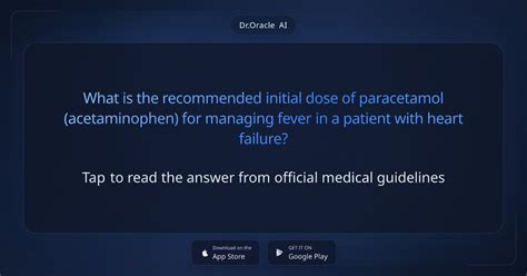 What Is The Recommended Initial Dose Of Paracetamol Acetaminophen For