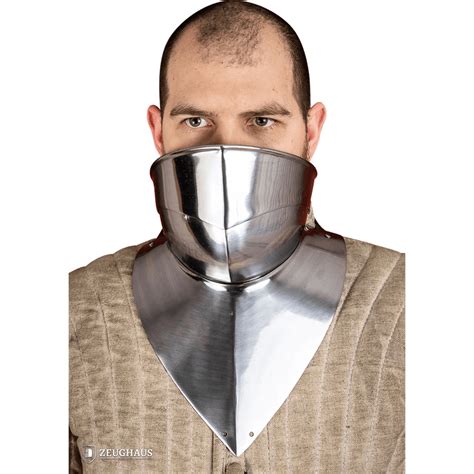 16th Century Articulated Gorget With Bevor Polished