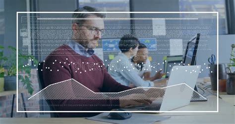 Image Of Data Processing And Statistics Over Diverse Businesspeople In